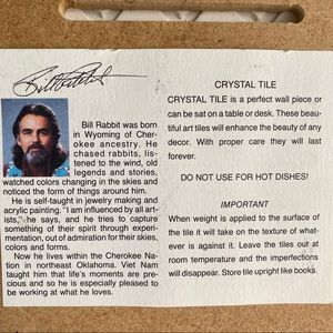 Vintage | Wall Decor | William Bill Rabbit Native American Crystal Tile ...